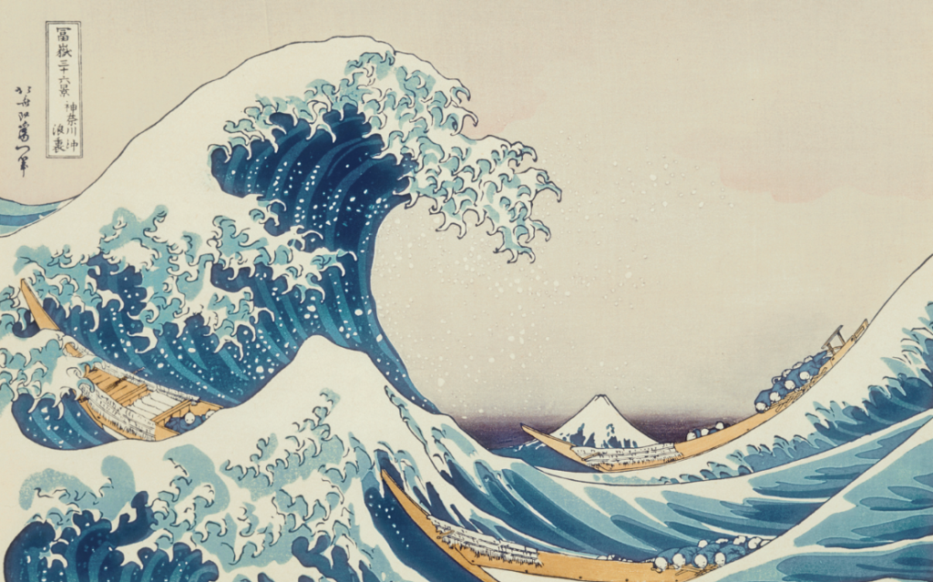 Tribute to the The Great Wave: A color palette based on an old Japanese ...